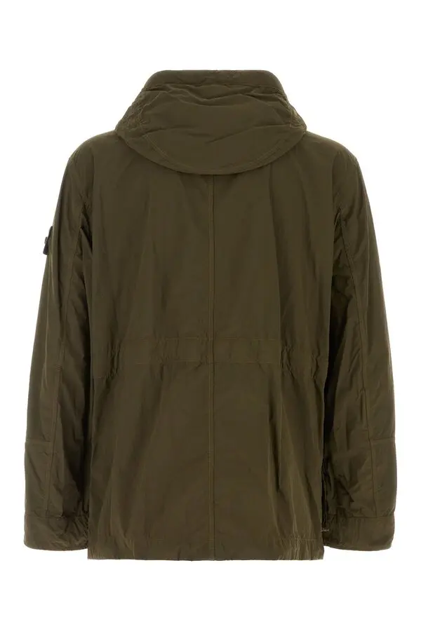 Stone Island Olive Nylon Parka