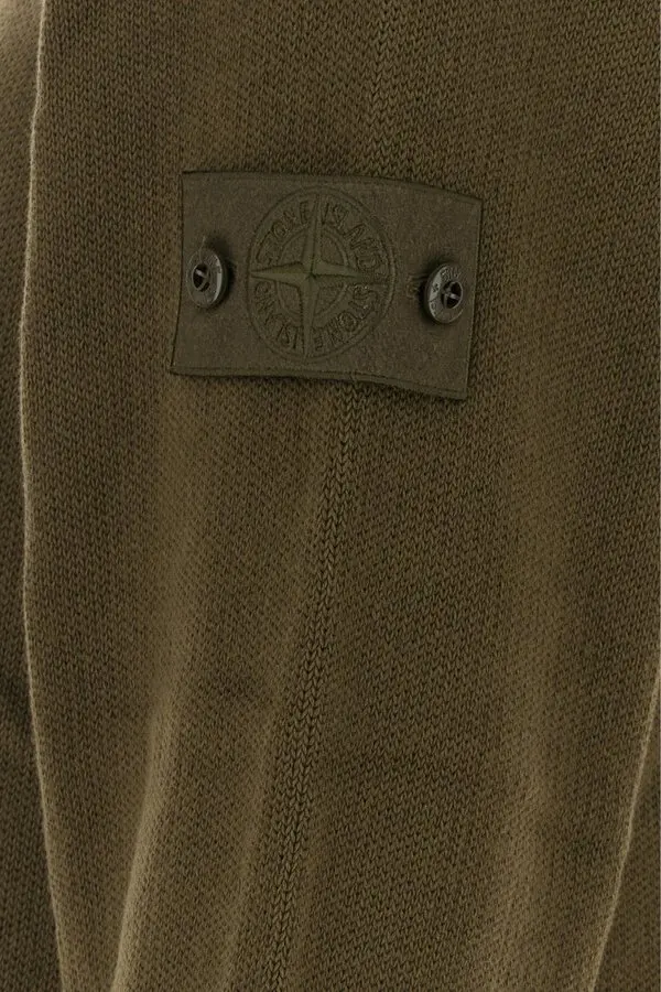 Stone Island Olive Cotton Blend Sweater