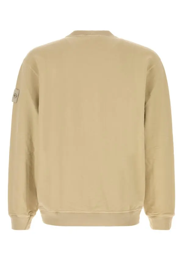 Stone Island Beige Stretch Cotton Sweatshirt