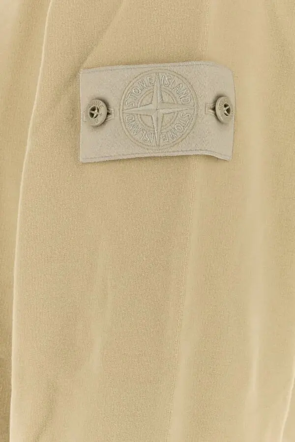 Stone Island Beige Stretch Cotton Sweatshirt