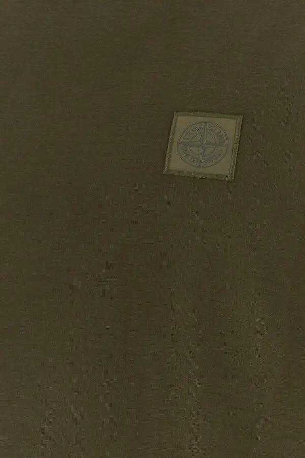 Stone Island Olive Cotton T-shirt - Green