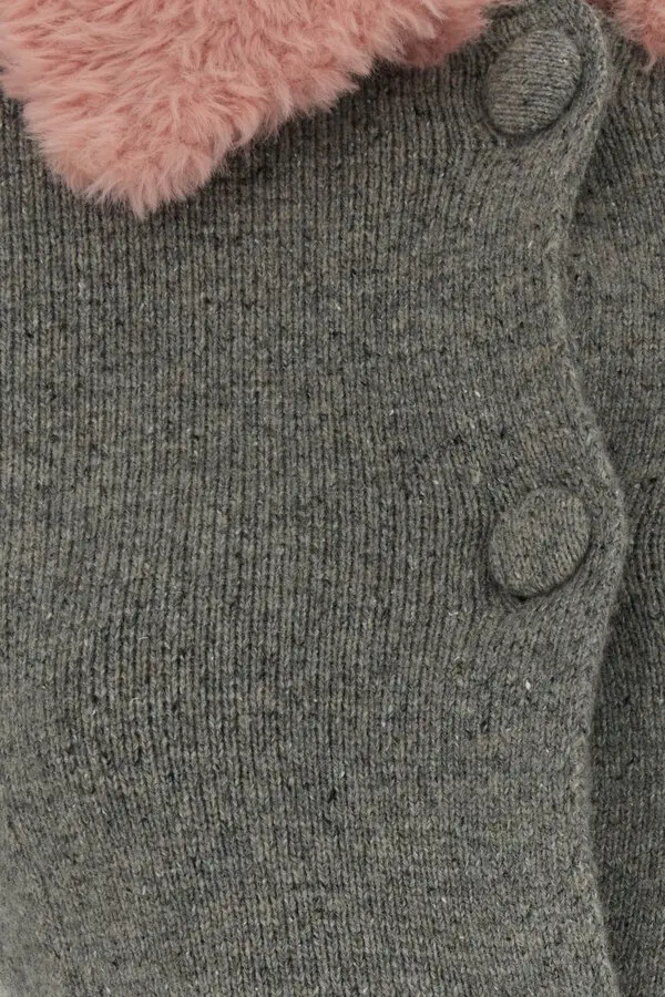 Moschino Melange Wool Blend Cardigan