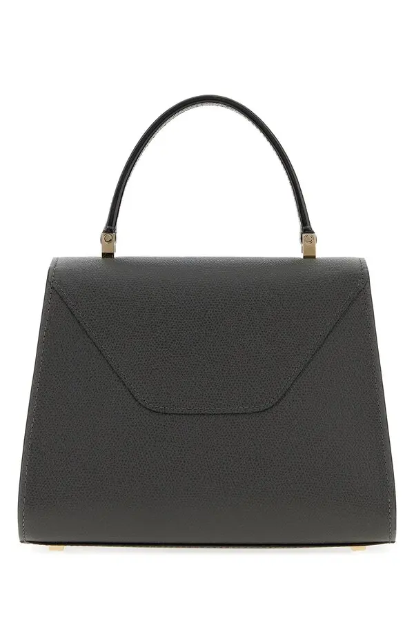 VALEXTRA Charcoal Leather Mini Iside Handbag