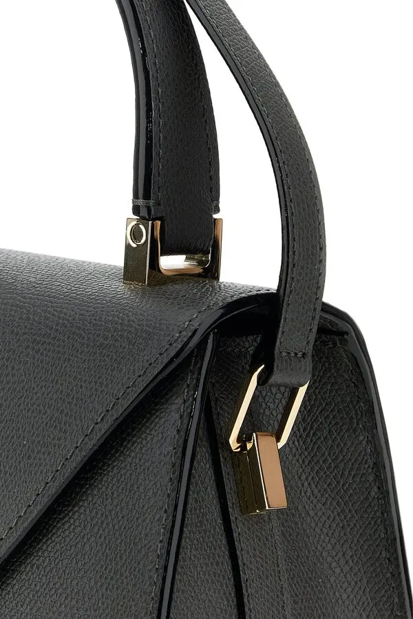 VALEXTRA Charcoal Leather Mini Iside Handbag