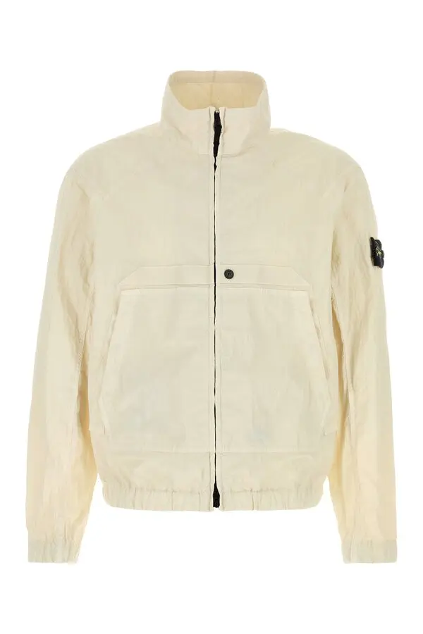 Stone Island Ivory Nylon Jacket
