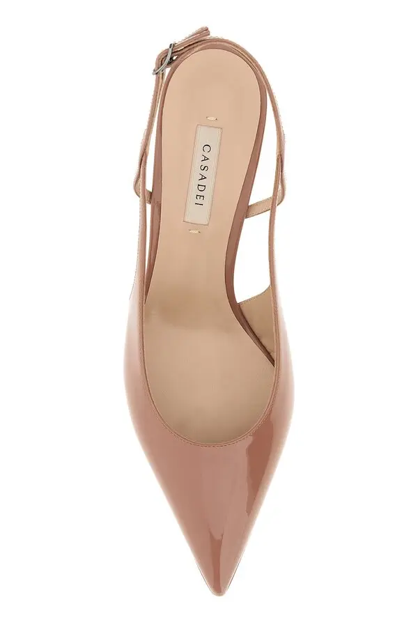 Casadei Antiqued Leather Giulia Pumps