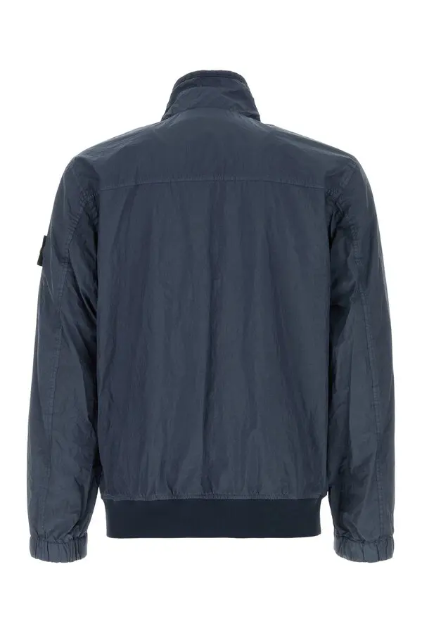 Stone Island Navy Nylon Bomber Jacket