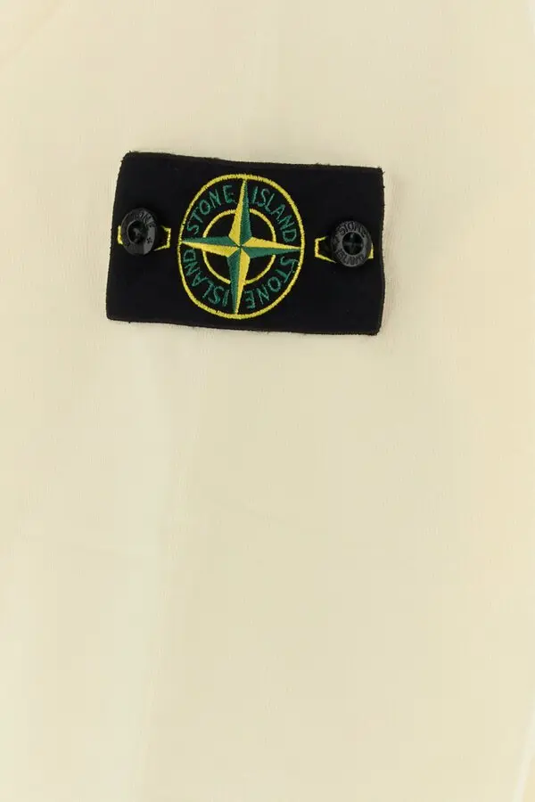 Stone Island Ivory Cotton Sweatshirt