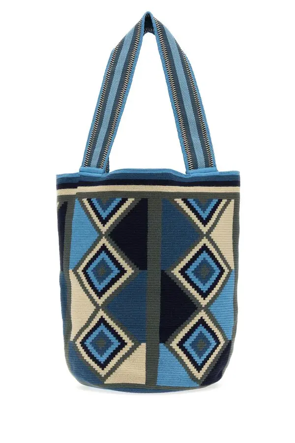 JW Anderson Embroidered Fabric Shopping Bag - White