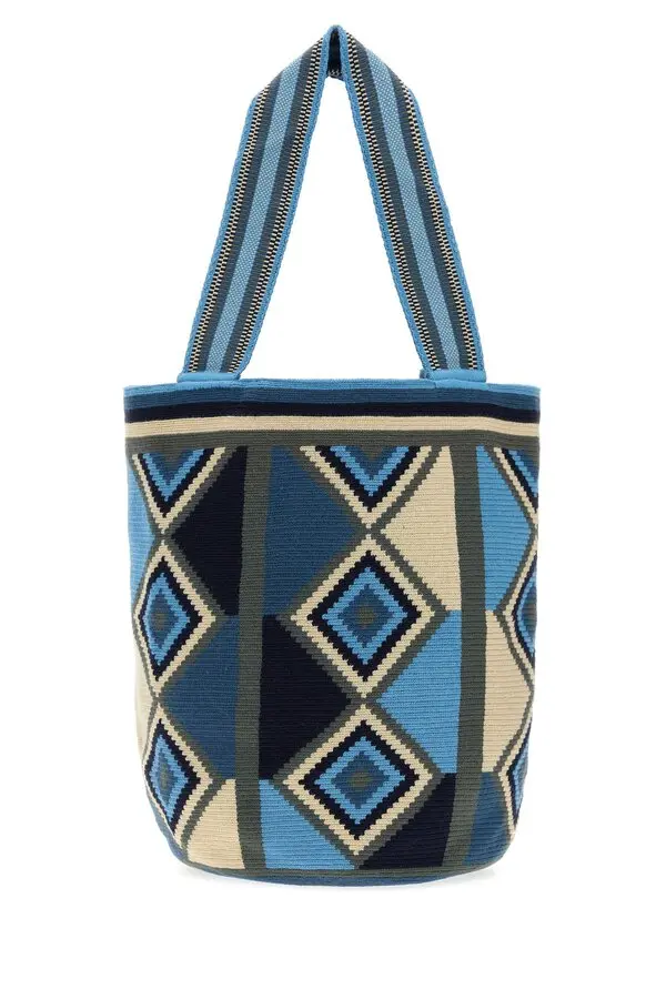 JW Anderson Embroidered Fabric Shopping Bag - White