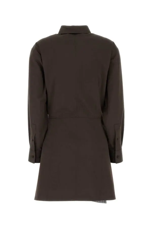 Loewe Chocolate Gabardine Mini Dress