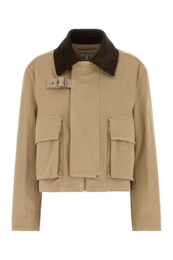 Loewe Beige Cotton Parka Coat