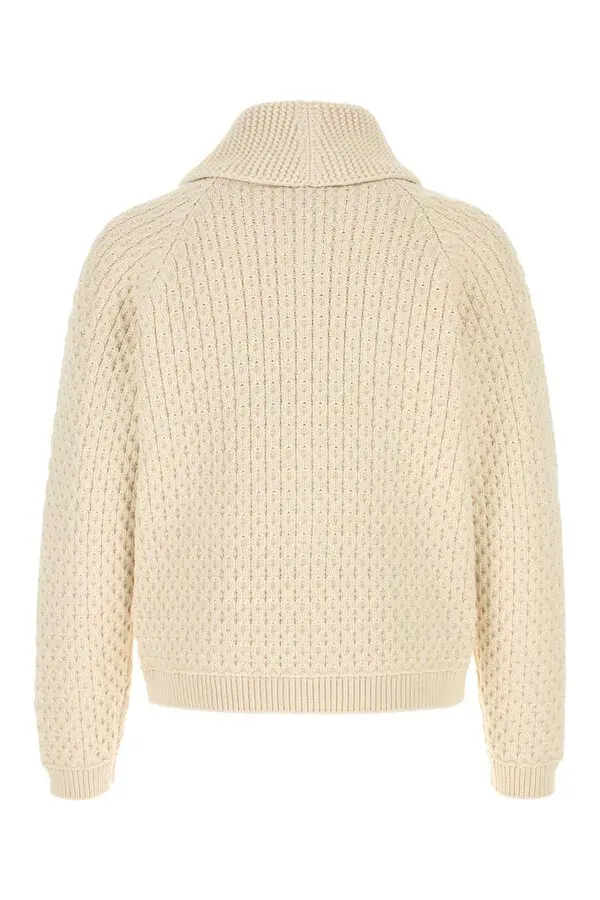 JW Anderson Ivory Cotton Blend Cardigan