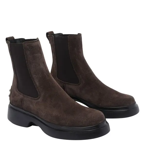 TOD'S Suede Chelsea Booties