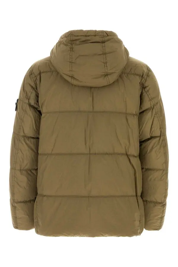 Stone Island Army Nylon Down Jacket - Green