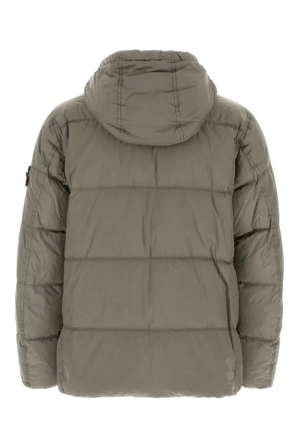 Stone Island Grey Nylon Down Jacket