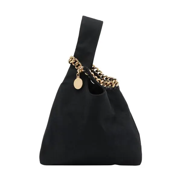 Stella McCartney Falabella Wristlet Bag With Chain And Charms - Black