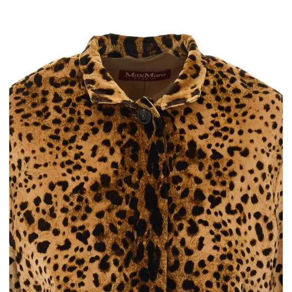 Max Mara Mstedro Printed Smooth Velvet Boxy Jacket