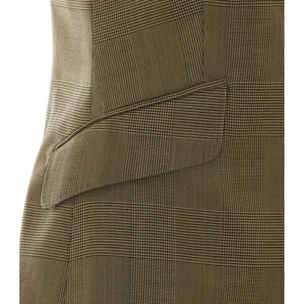 Max Mara Prince Of Wales Print Wool Vest - Green
