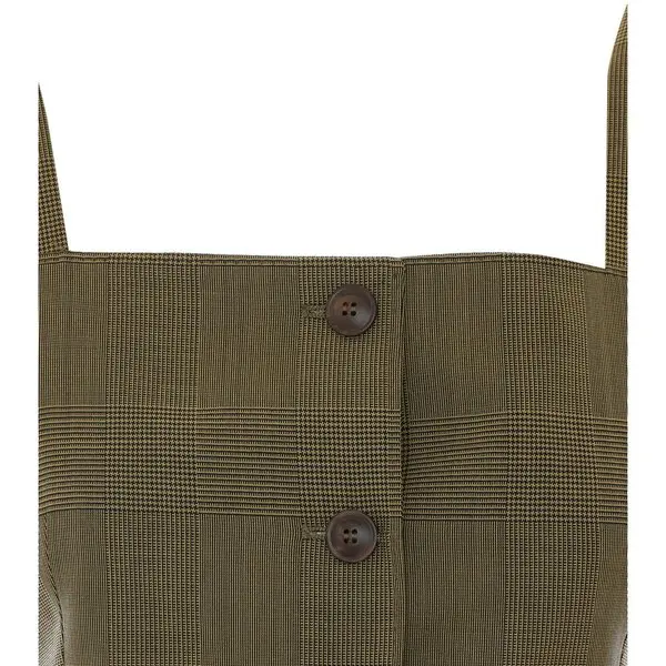Max Mara Prince Of Wales Print Wool Vest - Green