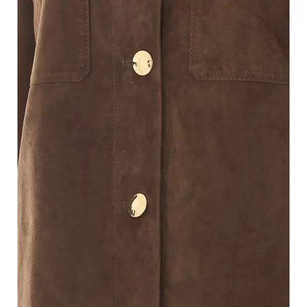 Max Mara Suede Shirt Jacket - Green