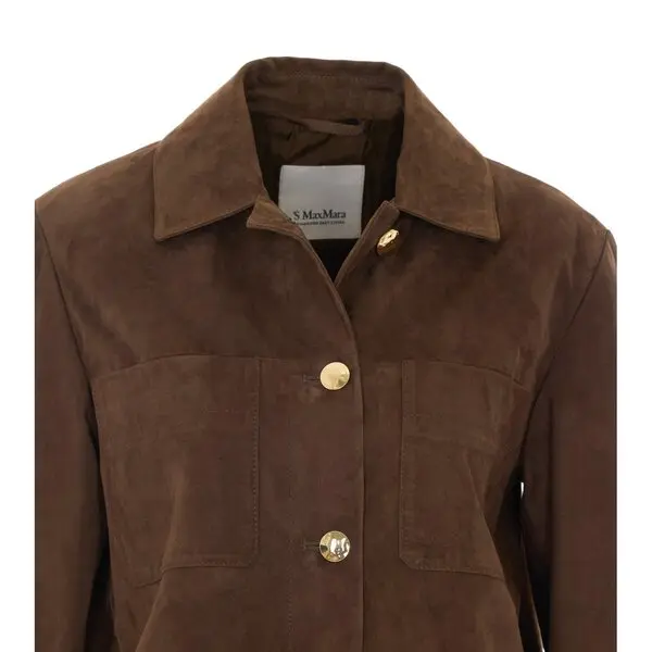 Max Mara Suede Shirt Jacket - Green