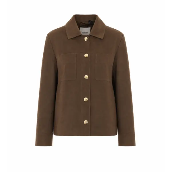 Max Mara Suede Shirt Jacket - Green