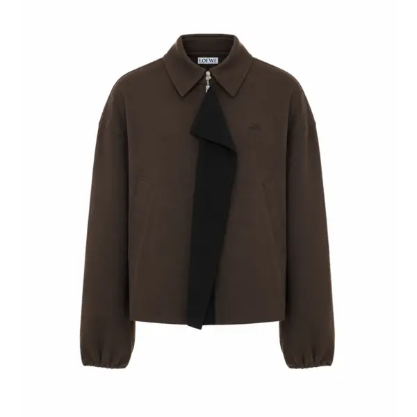 Loewe Viscose And Wool Blend Jacket - Brown