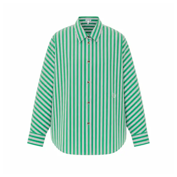 Loewe Striped Long Sleeve Shirt - Green