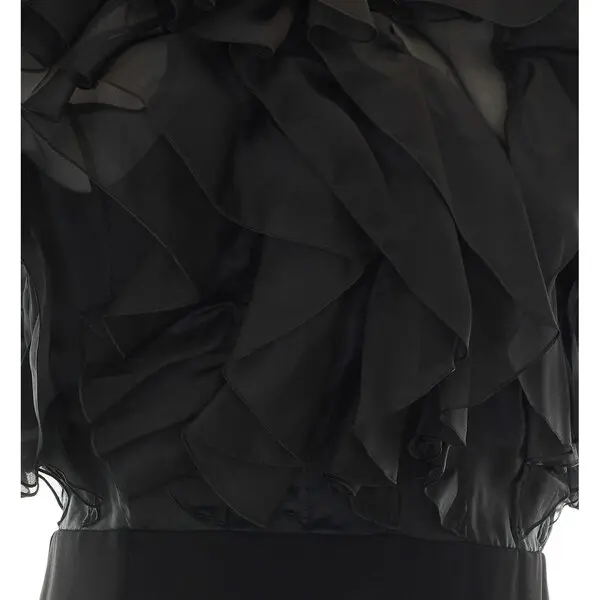 Max Mara Asymmetrical Frilled Dress