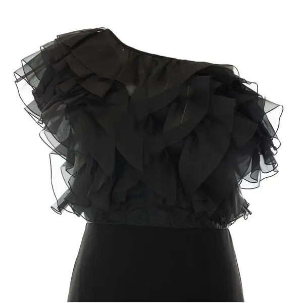 Max Mara Asymmetrical Frilled Dress