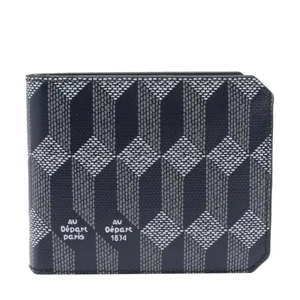 AU DEPART Logo Bifold Wallet - Black