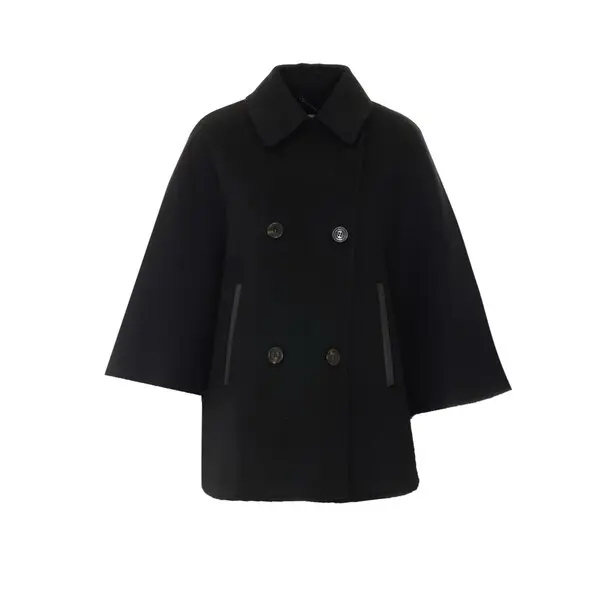 Max Mara Sable Cashmere Cape - Black