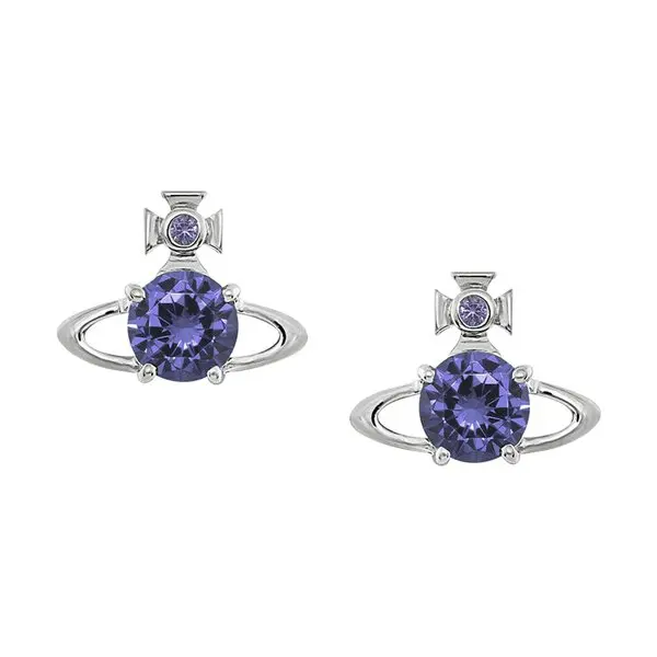 VIVIENNE WESTWOOD Reina Earrings With Crystals - Silver