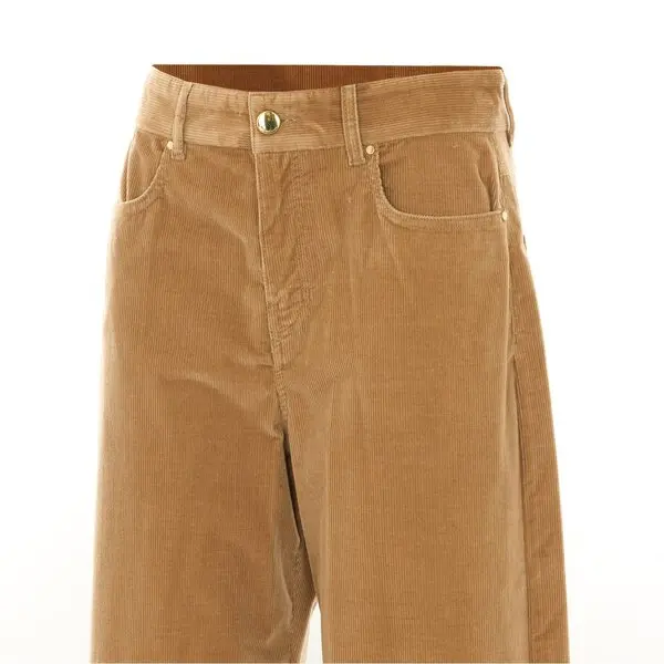 Max Mara Straight Leg Velvet Trousers - Cream