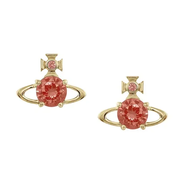 VIVIENNE WESTWOOD Reina Earrings With Crystals And Stones - Gold