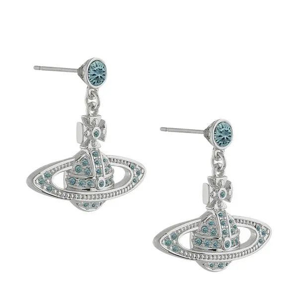 VIVIENNE WESTWOOD Mini Bas Relief Drop Earrings With Crystals