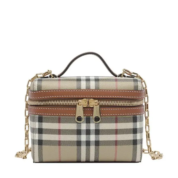 Burberry Vanity Mini Check Bag