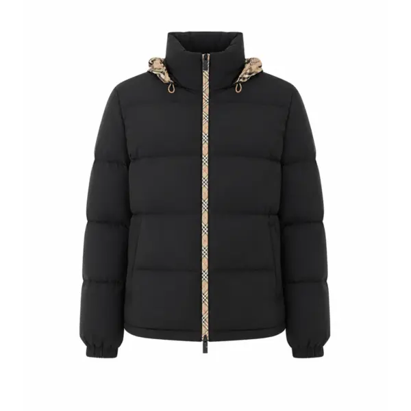 Burberry Snowdon Down Jacket With Checkerboard Ribbon