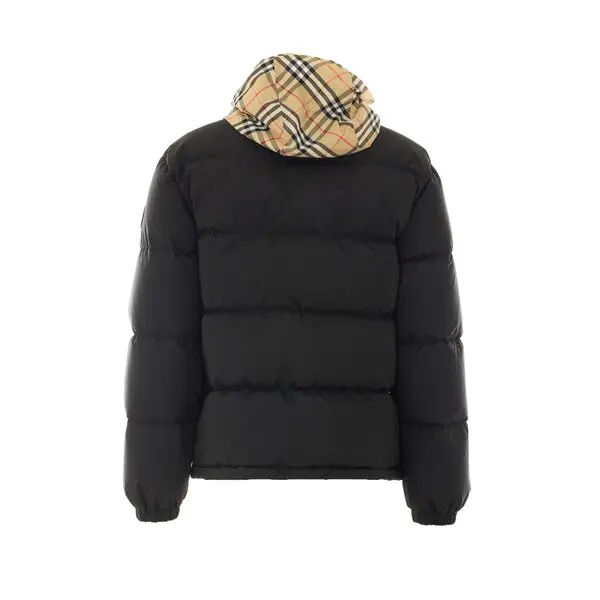 Burberry Snowdon Down Jacket With Checkerboard Ribbon