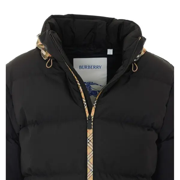 Burberry Snowdon Down Jacket With Checkerboard Ribbon