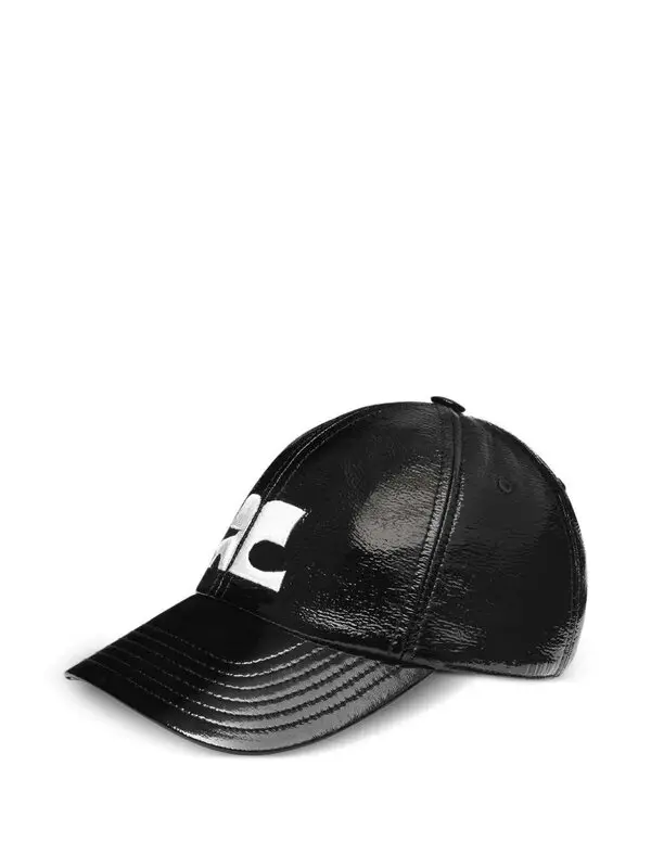 COURREGES Cap With Vinyl Ac Logo - Black