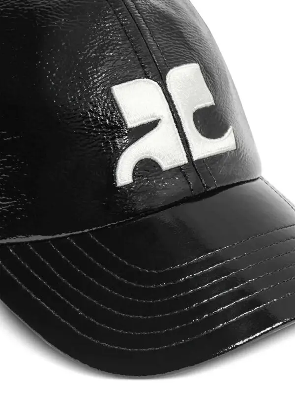 COURREGES Cap With Vinyl Ac Logo - Black