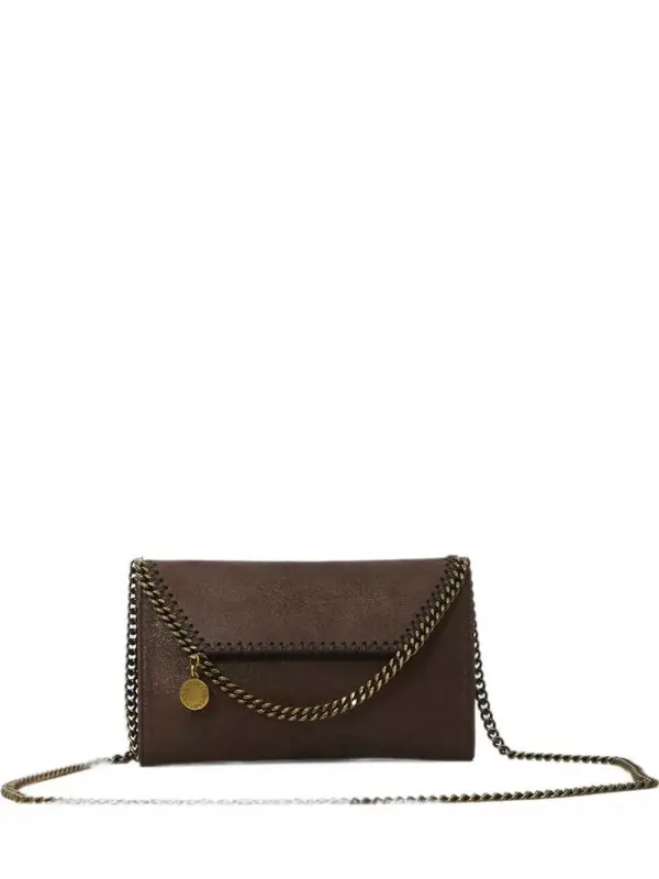 Stella McCartney Falabella Shoulder Bag With Chain Trim - Brown