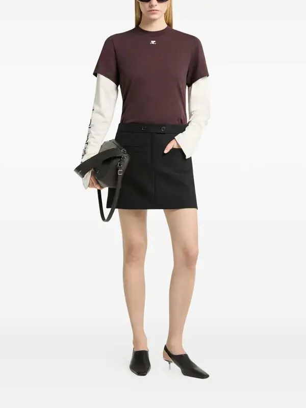 COURREGES Embroidered Logo T-shirt