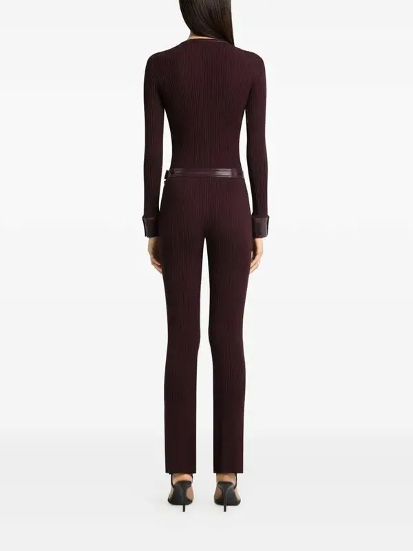 COURREGES Ribbed Cardigan With Vinyl Trim
