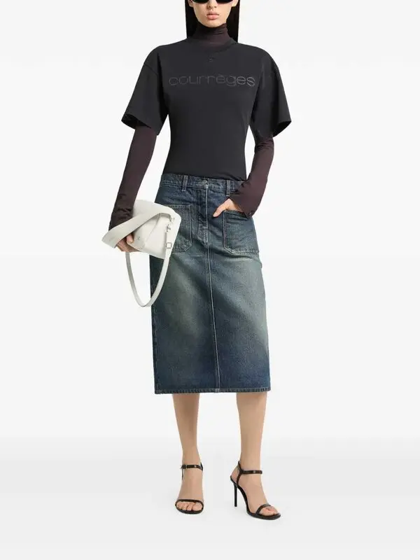 COURREGES Printed Logo T-shirt