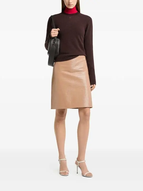 COURREGES Flared Vinyl Skirt
