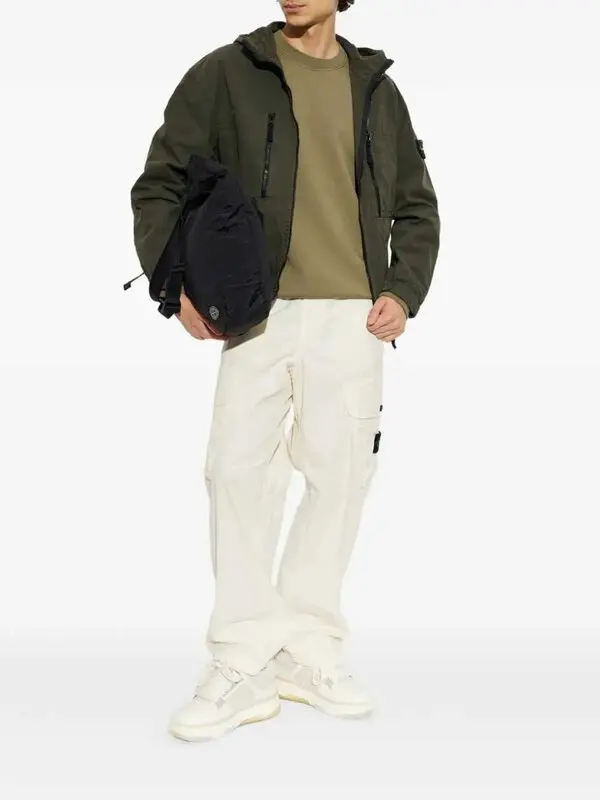 Stone Island Logo Patch Crewneck Sweater - Green