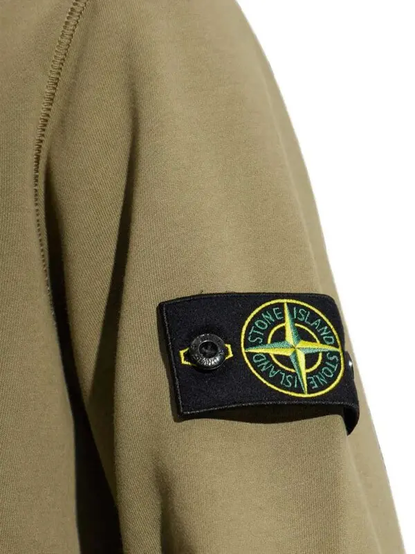Stone Island Logo Patch Crewneck Sweater - Green